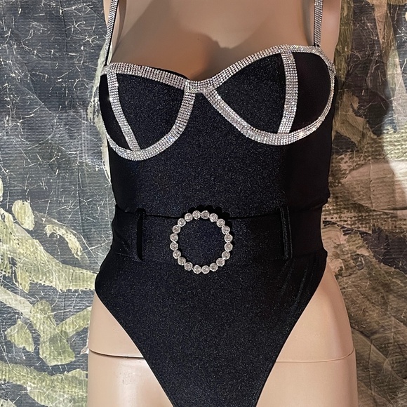 Fashion Nova | Swim | Fashion Nova Bling And Shine One Piece Belted ...